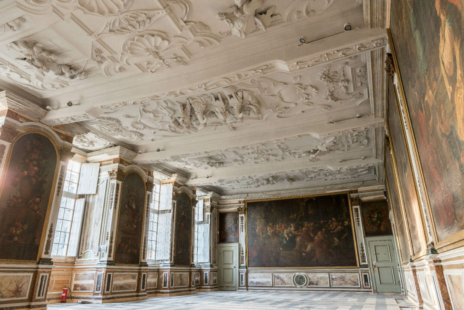 Laatste stucplafond van Ian Christiaen Hansche in de abdij van Park ...